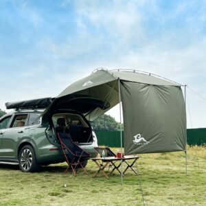 hrefeu suv tailgate tent with awning,waterproof 3000mm upf 50+,tailgate shade awning tent for full size suv/van/mpv/cuvcamping (large size)