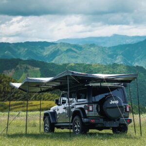 BAMACAR Naturnest Awning, 270 Awning Car Awning For Jeep Van Truck SUV Awning, Overland awning, Naturnest 270 Degree Awning, Car Canopy For OVS RV Awning, Vehicle Awning, Trailer Awning, Camper Awning