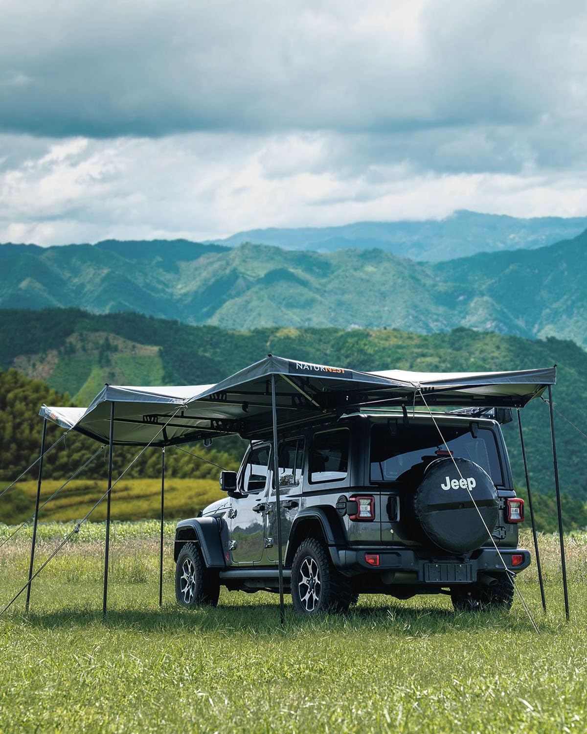 BAMACAR Naturnest Awning, 270 Awning Car Awning For Jeep Van Truck SUV Awning, Overland awning, Naturnest 270 Degree Awning, Car Canopy For OVS RV Awning, Vehicle Awning, Trailer Awning, Camper Awning