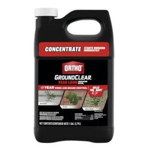 ortho groundclear year long vegetation killer2 concentrate, kills and prevents weeds up to 12 months, 1 gal.