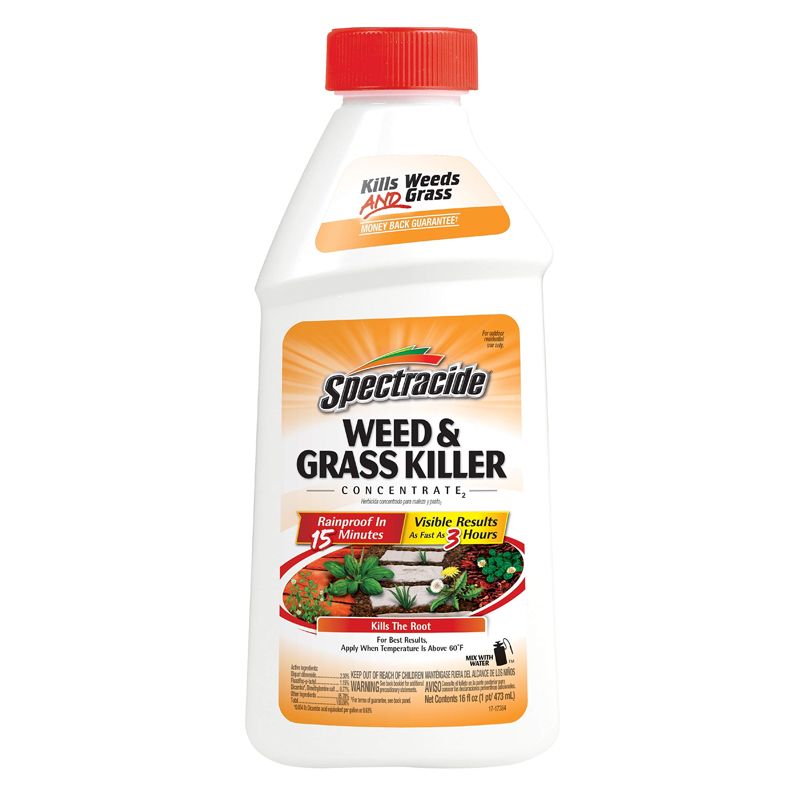 Spectracide Weed And Grass Killer Concentrate 16 Ounces, Use On Patios, Walkways And Driveways