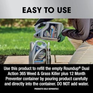 Roundup Dual Action 365 Weed & Grass Killer Plus 12 Month Preventer Refill, Kills & Prevents for up to 1 Year, 1.25 gal.