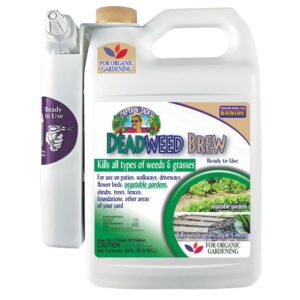 bonide captain jack's deadweed brew, 128 oz ready-to-use with attached power sprayer, controls all types of weeds and grasses, for organic gardening