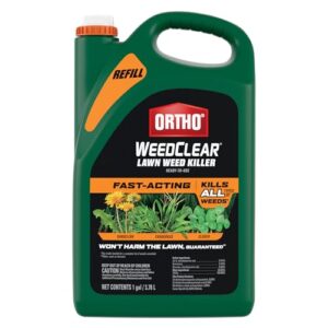 ortho weedclear lawn weed killer ready-to-use, refill, kills crabgrass, dandelion and clover, 1 gal.