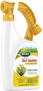 scotts turf builder weed control 25-0-2 5000 sq. ft. liquid, spray phos free 32 oz