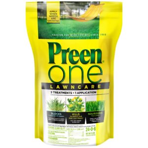 preen, 21-64190, one lawncare weed & feed - 9 lb bag covers 2500 sq ft