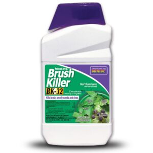 bonide poison ivy & brush killer bk-32, 32 oz concentrate, completely kills roots without harming lawn and grass