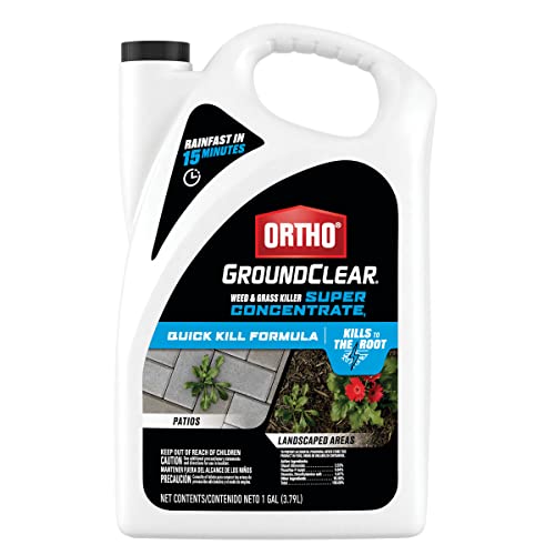 Ortho GroundClear Weed and Grass Killer Super Concentrate1: Treats up to 8,960 sq. ft., Fast Acting, Kills to the Root, 1 gal.