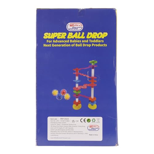 WEofferwantYOUwant Super Ball Drop with Large Balls and Ramp Tracks. Marble Run Baby Learning Development Activity Toy, Birthday Gift, Educational Fun for Kids, for Ages 10 Months and Up