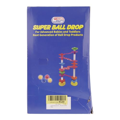 WEofferwantYOUwant Super Ball Drop with Large Balls and Ramp Tracks. Marble Run Baby Learning Development Activity Toy, Birthday Gift, Educational Fun for Kids, for Ages 10 Months and Up