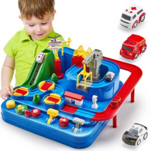 toys for 3 year old boys birthday gift - large race track - 3 year old boy toys - car toys for boys 3-4-5-6-7 - montessori/thinking/fine motor skills/stem toys