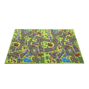 Kids Carpet Playmat Rug City Life Great for Playing with Cars and Toys - Play Learn and Have Fun Safely - Kids Baby Children Educational Road Traffic Play Mat for (X Large 6.6 Feet Long)