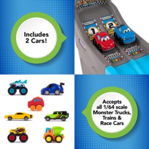 Simplay3 Fast Track Downhill Raceway, Dual Racetrack for Kids Cars for Toddlers, 2 Toy Race Cars Included, Made in USA