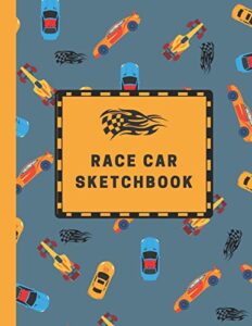 race car sketchbook: large sketchbook with bonus coloring pages 8.5" x 11", drawing, doodling and coloring (kids drawing books)