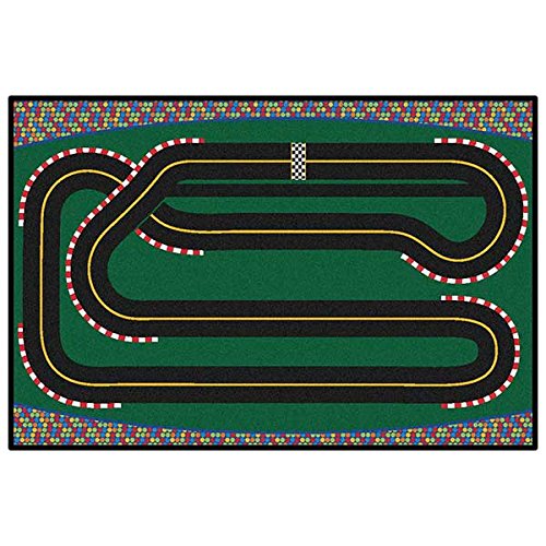 Super Speedway Racetrack Value Rug - Rectangle - 3'W x 4' 6"L