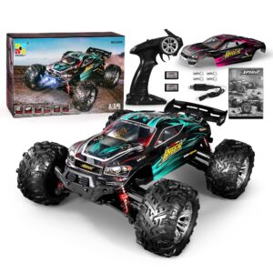 MIEBELY RC Cars 1:16 Scale All Terrain 4x4 Remote Control Car for Adults & Kids,40+ KM/H Waterproof Off-Road RC Trucks,High Speed Electronic 2.4Ghz Radio Controller,2 Batteries,2 Car Bodies (green)