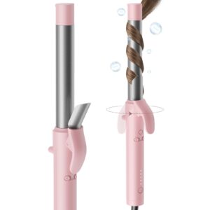 tymo rotating curling iron 1 inch - automatic curling wand for curls/beach waves, tourmaline ceramic self curler, 10m negative ions, 30s fast heat-up, long barrel for shoulder length to long hair