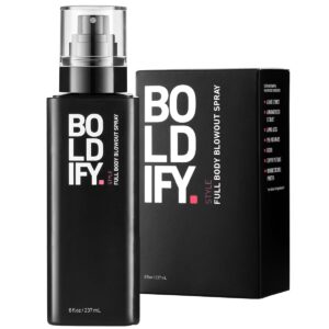 boldify full body blowout spray - volumizing hair product for mega-volume blowouts, heat protectant spray, hair thickening spray for fine, thin hair - hair volumizer and blow dry spray for men & women