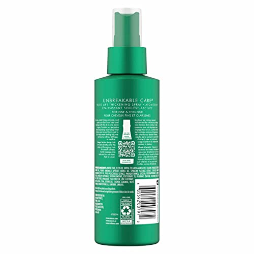 Nexxus Root Lift Thickening Spray Unbreakable Care with ProteinFusion Blend of Biotin, Keratin & Collagen Amino Acids, 6 oz