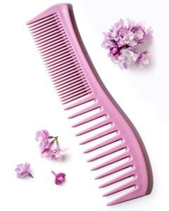 detangling hair comb for women - 2-sided gentle styling comb with wide and fine teeth - conditioning and detangling comb for thin, thick, curly, straight, and all other womens hair types by keranique