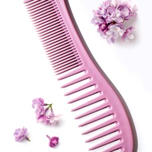 Detangling Hair Comb for Women - 2-Sided Gentle Styling Comb With Wide and Fine Teeth - Conditioning and Detangling Comb for Thin, Thick, Curly, Straight, and All Other Womens Hair Types by Keranique