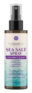 coconut sea salt spray for hair - texturizing spray salt water spray for hair with castor oil, aloe vera, red algae extract, kelp - sea salt hair spray with raspbery, green tea texture spray (8.8 oz)