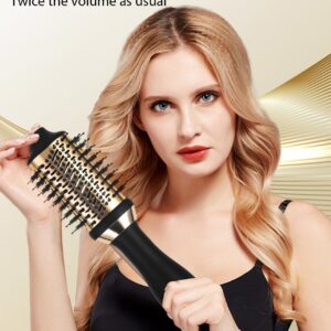 BEITMISS Hair Dryer Brush, Blow Dryer Brush Oval Barrel for Quick and Salon-Quality Results, Detachable Hot Air Brush with Ionic Technology Volumizer and Styler for Frizz Control and Shine