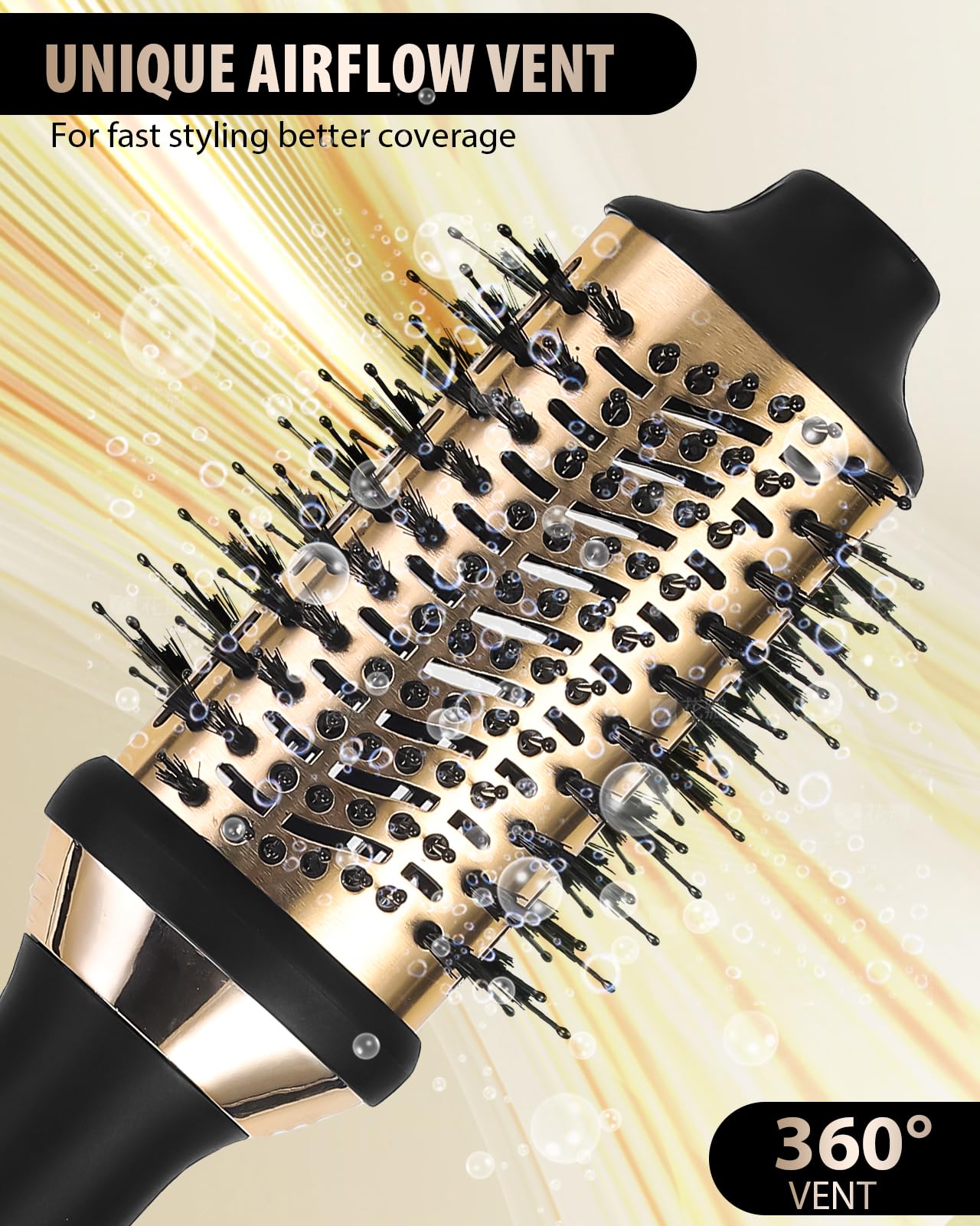 BEITMISS Hair Dryer Brush, Blow Dryer Brush Oval Barrel for Quick and Salon-Quality Results, Detachable Hot Air Brush with Ionic Technology Volumizer and Styler for Frizz Control and Shine