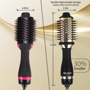 BEITMISS Hair Dryer Brush, Blow Dryer Brush Oval Barrel for Quick and Salon-Quality Results, Detachable Hot Air Brush with Ionic Technology Volumizer and Styler for Frizz Control and Shine