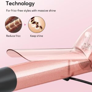 Wavytalk 5 in 1 Curling Iron,Curling Wand Set with Thermal Brush and 4 Interchangeable Ceramic Curling Wand(0.5”-1.5"),Instant Heat Up Wand Curler, Dual Voltage Curling Iron