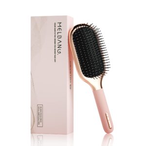 melbang hair brush for thick curly thin long short wet or dry hair adds shine and makes hair smooth hair comb paddle hair brush for men women kid