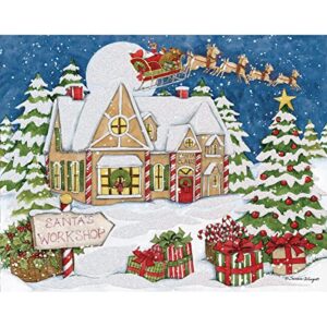 lang santa's workshop boxed christmas cards (1004894)