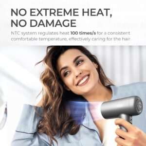 TYMO Travel Hair Dryer, Professional Ionic Blow Dryer for Women, Drying Faster with Less Frizz, Lightweight Compact Hairdryer with Thermal-Control for Travel/Home