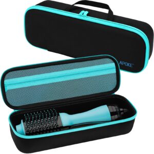 apoke travel case for revlon one step hair dryer brush original 1.0 & plus 2.0, portable lightweight hard carrying case storage bag for all brand hot tools volumizer hot air brush