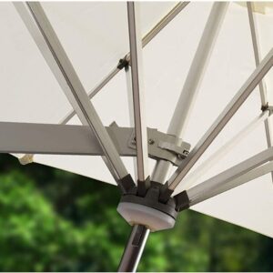 NOALED Parasols 8ft / 250cm Wall Balcony Patio Umbrella, Garden Wall Mounted Cantilever Tilting Sunshade Umbrella with Metal Pole