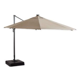 garden winds replacement canopy top cover for single tier 11 ft round solar umbrella - riplock 350