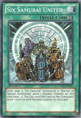 Yu-Gi-Oh! - Six Samurai United (SDWA-EN028) - Structure Deck: Samurai Warlords - 1st Edition - Common