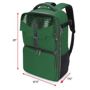 ENHANCE MTG Backpack - Collector's Edition TCG Backpack for Deck Boxes, Sleeved Cards, Playmats, MTG Accessories - Customizable Card Organization with Built-in Card Defender Screen (Dragon Green)