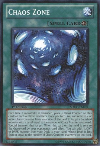 Yu-Gi-Oh! - Chaos Zone (SDDC-EN024) - Structure Deck: Dragons Collide - Unlimited Edition - Common