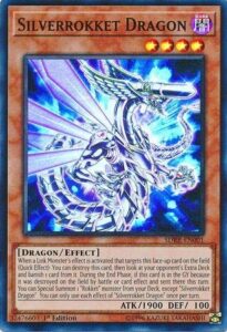 yu-gi-oh! - silverrokket dragon - sdrr-en001 - super rare - 1st edition - structure deck: rokket revolt