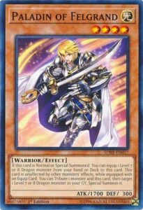 yu-gi-oh! - paladin of felgrand - sdrr-en017 - common - 1st edition - structure deck: rokket revolt