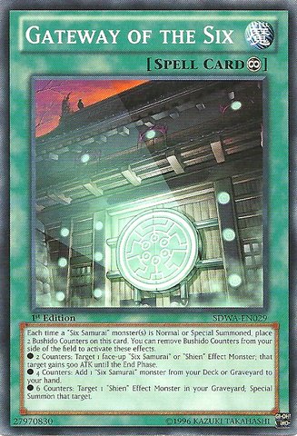 Yu-Gi-Oh! - Gateway of The Six (SDWA-EN029) - Structure Deck: Samurai Warlords - 1st Edition - Common