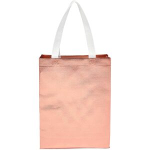 Sparkle and Bash Reusable Grocery Tote Bag for Shopping (Large, Rose Gold, 20 Pack)