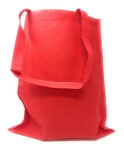 50 bulk large tote bag mega pack - 15” x 16” reusable shopping bags (red)