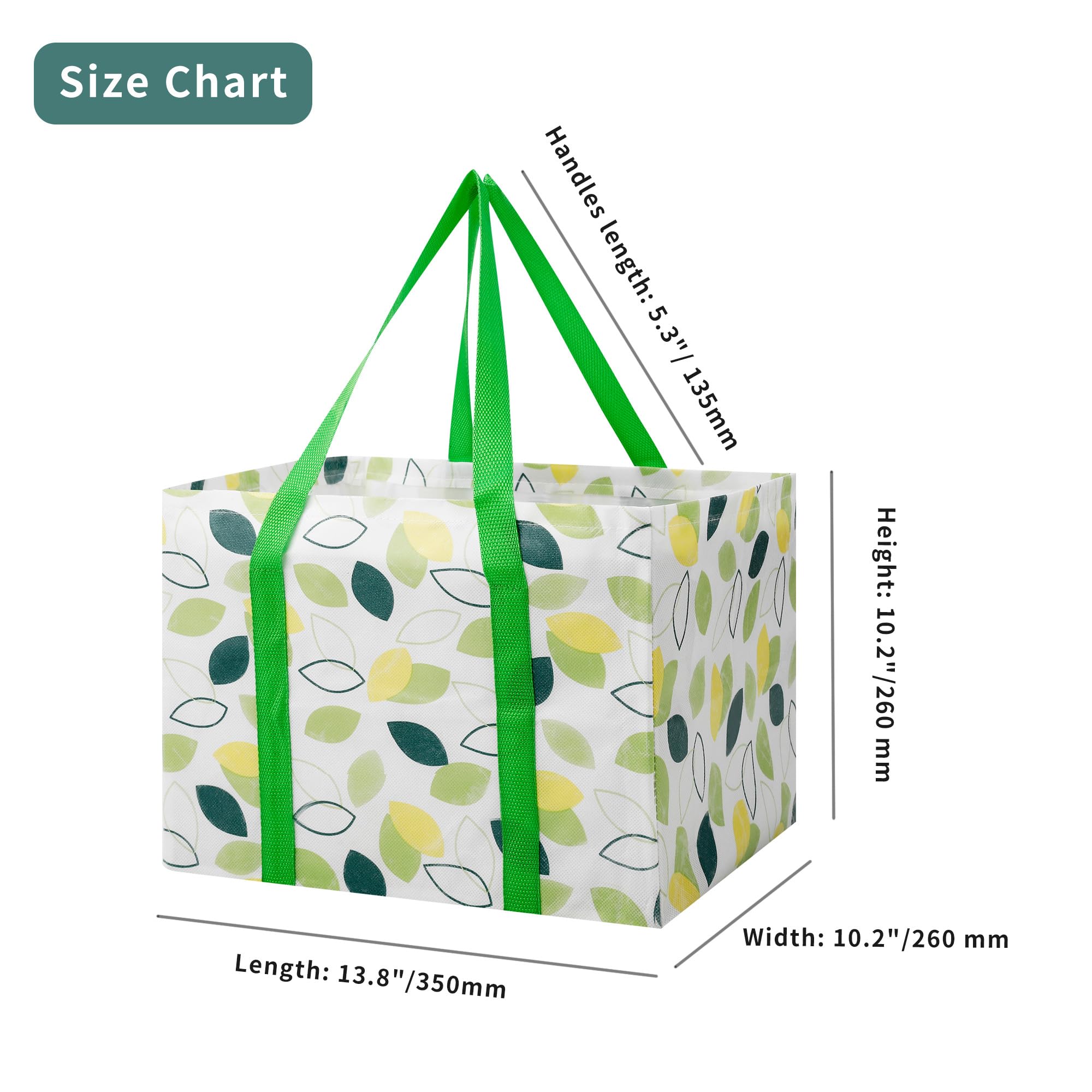 Hyperspace Reusable Grocery Bags, 3Pcs Foldable Shopping Bags Multipurpose Large Tote Bag Waterproof Portable Reusable Bags with Handles for Groceries Picnic Camping