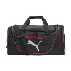 puma evercat contender duffel bag, one size, black/red