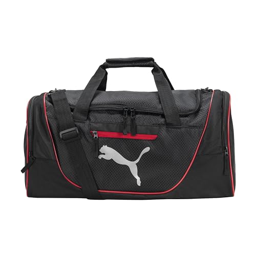 PUMA Evercat Contender Duffel Bag, One Size, Black/Red