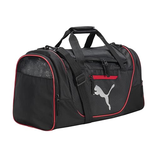 PUMA Evercat Contender Duffel Bag, One Size, Black/Red