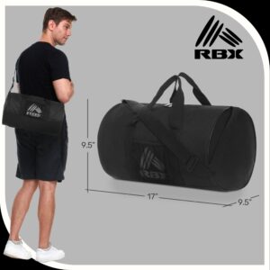 RBX Barrel Gym Bags for Men, Small Gym Bag for Women, Duffle Bag for Travel, Sports Bag, Camping, Weekend, Carry On, Overnight Duffel Bag for Women with Shoulder Strap