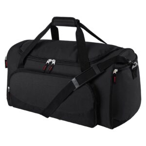 55l sports duffle bags large gym duffel bag workout bag for men - black